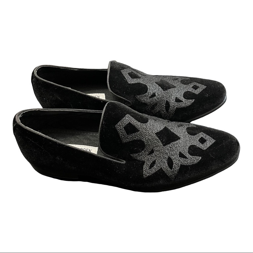 Steve Madden Men’s Lorax Black Velvet Smoking Loafer … - Gem